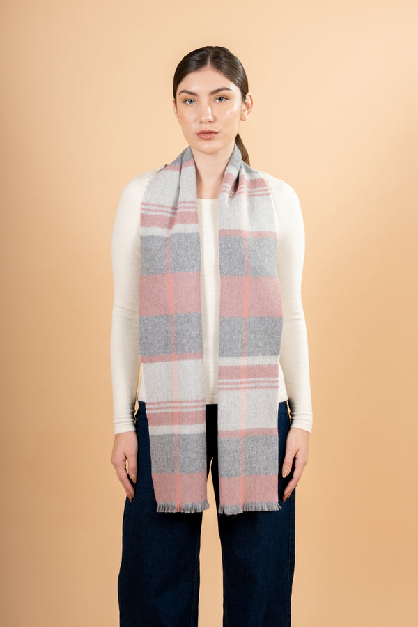 BABY ALPACA PLAID SCARF